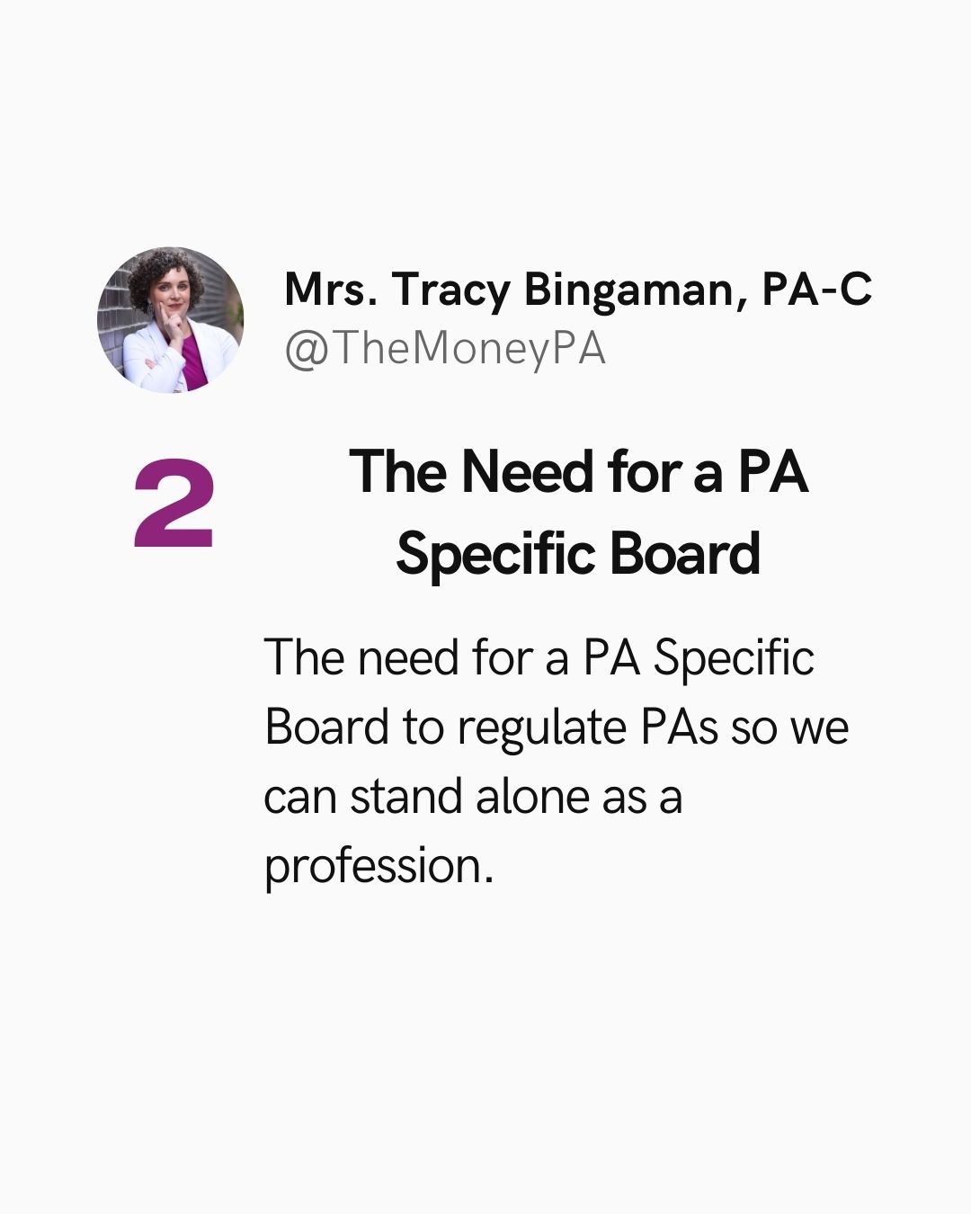 The Future of the PA Profession | tracybingaman.com