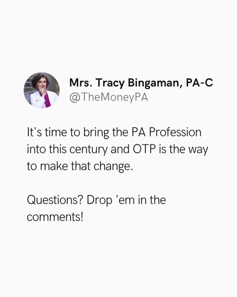 The Future of the PA Profession | tracybingaman.com